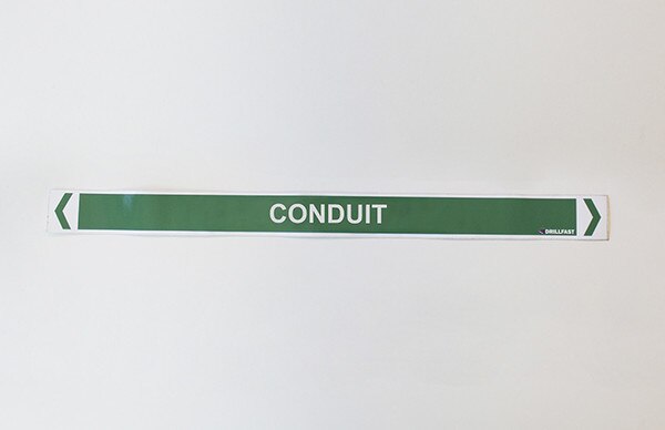 Conduit Pipe Marker Sticker 30x380mm